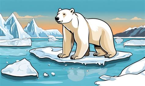Premium Ai Image A Polar Bear Stranded On A Melting Ice Floe Sticker Pack