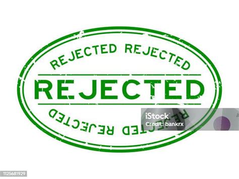 그런 지 녹색 거부 단어 타원형 고무 물개 흰색 배경 스탬프 거절에 대한 스톡 벡터 아트 및 기타 이미지 거절 결정 고급 Istock