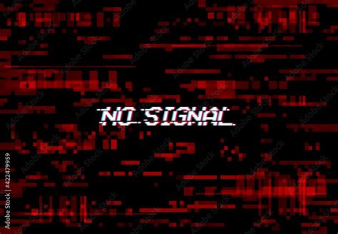 Glitch Screen No Signal Tv Noise Vhs Or Digital Pixels On Vector Background Video Error And No