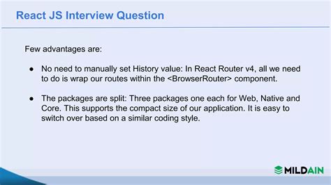 React Js Interview Question And Answer Ppt