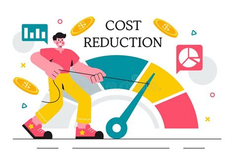 Cost Minimization Icon Stock Illustration Illustration Of Style