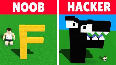 NOOB Vs HACKER Alphabet Lore In Build A Boat YouTube