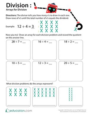 Division Arrays For Division Part One Worksheet Education Com Worksheets Library