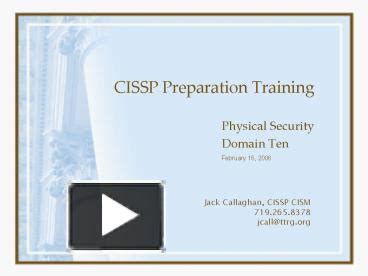 CISSP Preparation Training Presentation Free To View