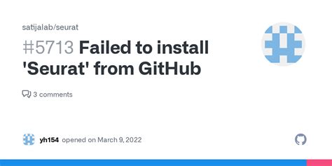 Failed To Install Seurat From Github · Issue 5713 · Satijalabseurat · Github