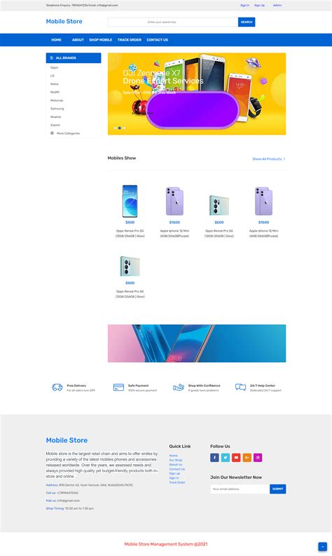 Mobile Store Management System Project In Php Online Mobile Store Management System Project