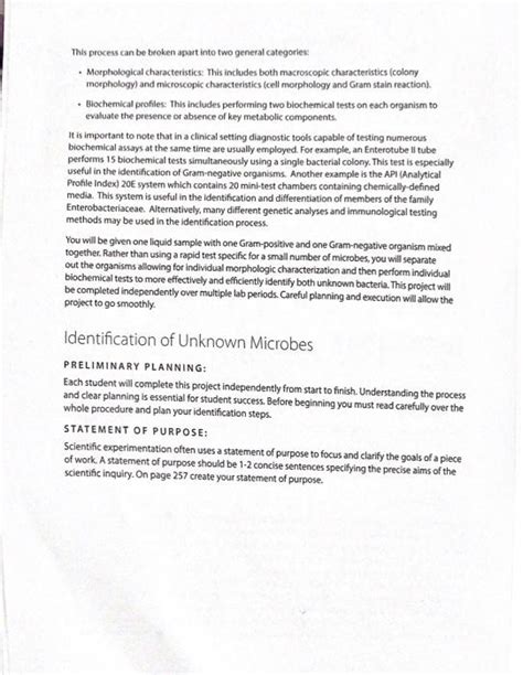 Solved Exercise 18 Identification Of Unknown Microbial
