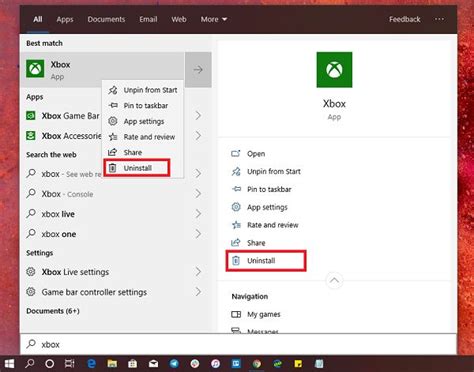Uninstall Xbox App In Windows