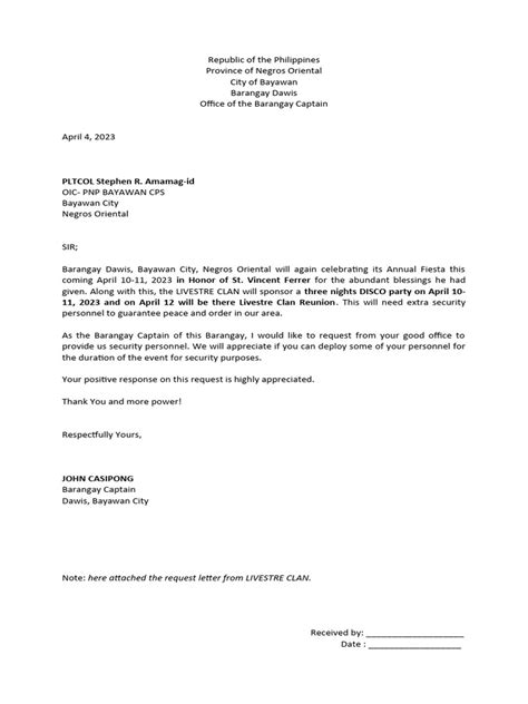 Request Letter Army Pnp Pdf