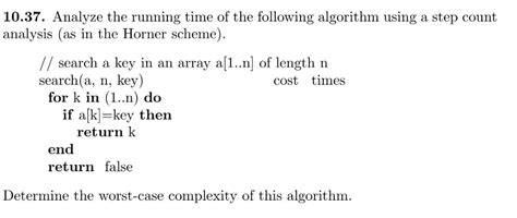 Solved Analyze The Running Time Of The Following Chegg