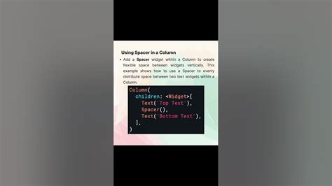 Spacer Widget In Flutter Devcode Youtube