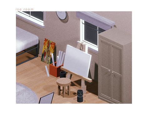 Isometric Room In Blender On Behance