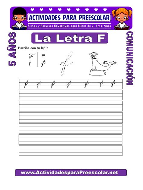 La Letra F Para Niños De 5 Años Pdf
