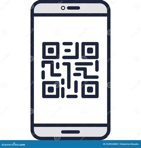 Qr Code Mobile Scanner Icon Vector Isolated Stock Vector Illustration Of Display Reading