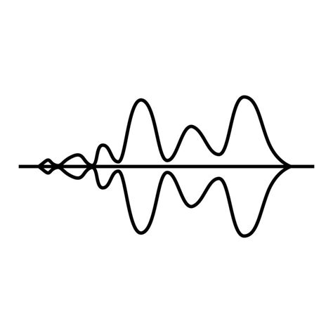 Radio Wave Vector Icon Monochrome Simple Sound Wave Illustration Sign