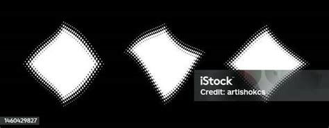 흰색 하프톤 도트 곡선 그라데이션 패턴 텍스처 배경 세트 하프톤 원 점 래스터 텍스처를 사용하는 곡선 점선 마름모 벡터 기술 비행 상징입니다 로고 하프 톤 판매 배너 개체