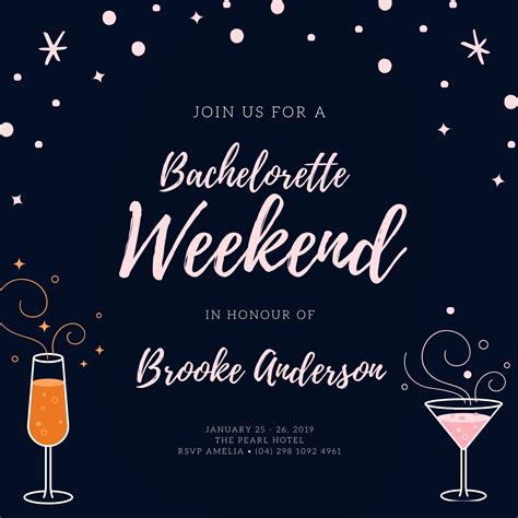 Blank Bachelorette Party Invitations At Patrick Sanchez Blog