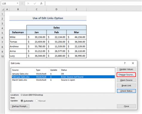 Ms Excel Broken Links How To Removefind Broken Links In Excel