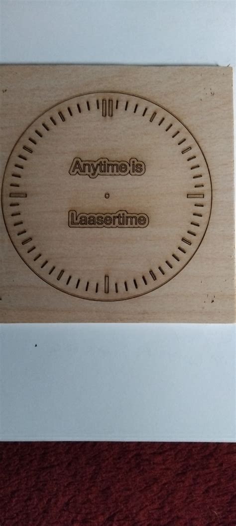 Minimalist Clock Face And Story Finished Creations Lightburn Software Forum