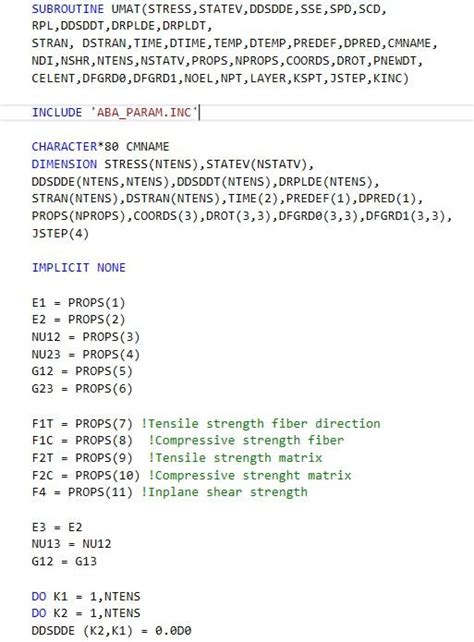 Problem During Compilation Using Umat In Abaqus 614 1can Someone
