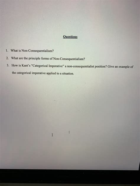 Solved Uestion 1 2 3 What Is Non Consequentialism What