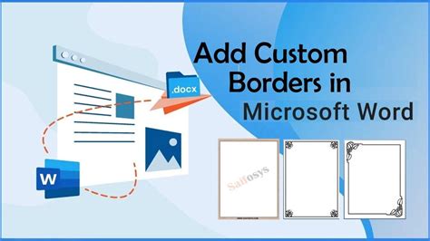 How To Add Custom Borders In Pages Of Ms Word Microsoft Word