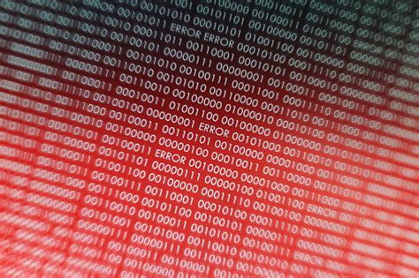 Computer Technology Background Red Binary Code Computer Language Data