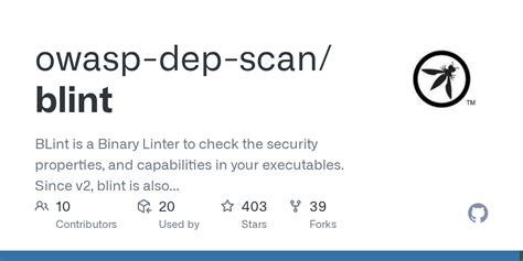 Github Owasp Dep Scanblint Blint Is A Binary Linter To Check The Security Properties And