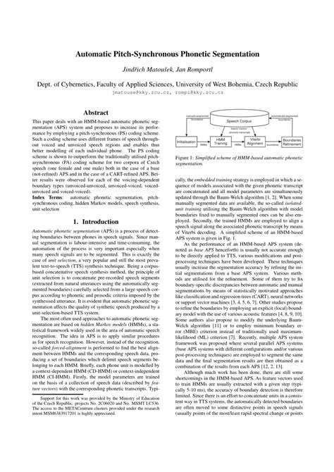 Pdf Automatic Pitch Synchronous Phonetic Segmentation