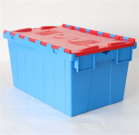 Industrial Warehouse Wholesale Plastic Storage Stackable Crate With Lid