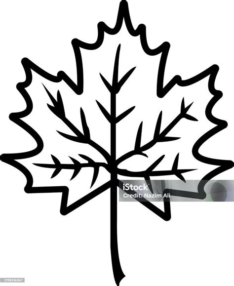 블랙 라인 단풍 나무 잎 모양 아이콘입니다 숲과 나무 기호 기호입니다 편집 가능한 스톡이 있는 자연 나무 로고 캐나다 레이블 아이콘이 투명한 배경에 고립되어 있습니다 윤곽선