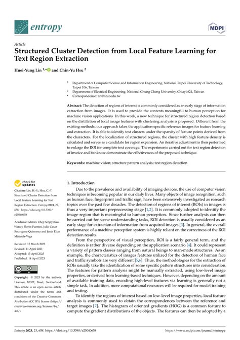 Pdf Structured Cluster Detection From Local Feature Learning For Text Region Extraction