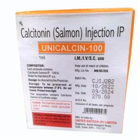 Calcitonin Salmon Injection Ip 100 Iu At ₹ 270 Box In Bhagalpur Id 2851258491930