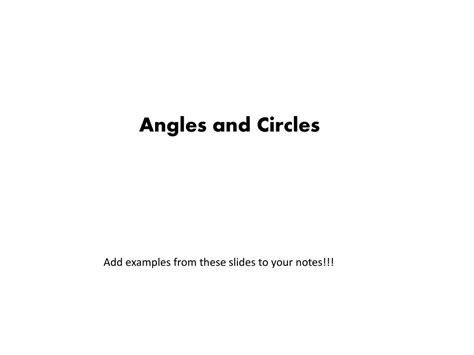 PPT Angles And Circles PowerPoint Presentation Free Download ID 1938639