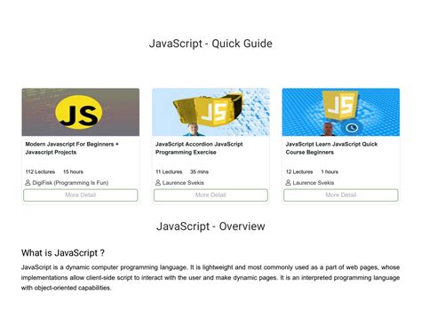Solution Javascript Quick Guide Studypool