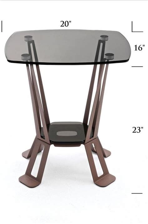 Italian Design Glass Top Side Tables Repurposedmaterials