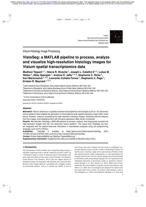 Pdf Vistoseg A Matlab Pipeline To Process Analyze And Visualize High Resolution Histology