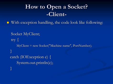 PPT Socket Programming In Java PowerPoint Presentation Free Download ID