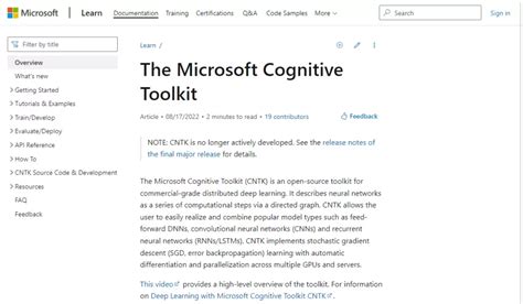 Cognitive Toolkit — Ai Tools Catalog