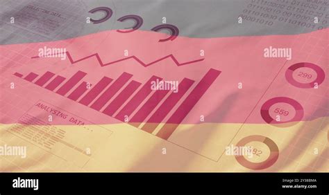 Collecting Data And Binary Coding Image Over German Flag Background