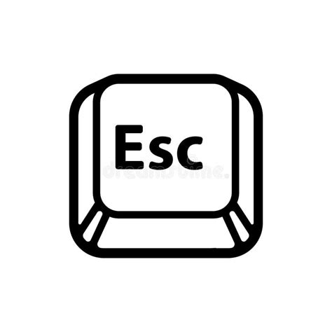 Computer Escape Key Isolated Stock Illustration Illustration Of