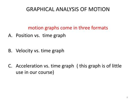 Ppt Graphical Analysis Of Motion Powerpoint Presentation Free Download Id 2886974