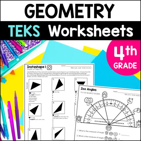Geometry Worksheets 4th Grade
