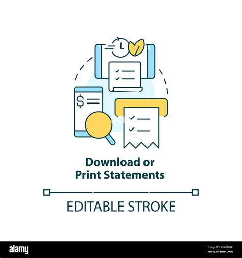 Download And Print Statements Concept Icon Stock Vector Image Art Alamy