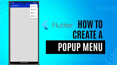 Popup Menu In Flutter Crackerworld