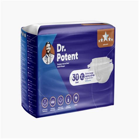 Dr Potent Adult Diapers Xl მწოლიარეს საფენი 30 ც Konkia Ge