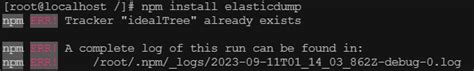 Linux里面使用node安装软件报错 Tracker Idealtree Already Exists 哔哩哔哩