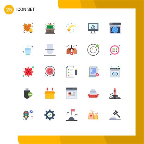 Set Of 25 Modern Ui Icons Symbols Signs For Webpage Seo Right Arrow Security Information