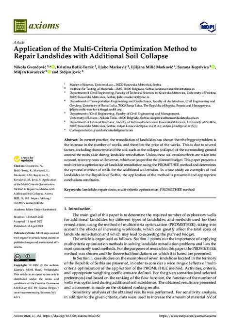Pdf Application Of Multi Criteria Optimization Method In Implant Design To Reduce Stress Shielding