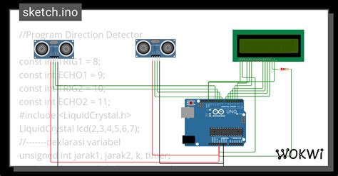 Program Direction Detector Wokwi Esp32 Stm32 Arduino Simulator